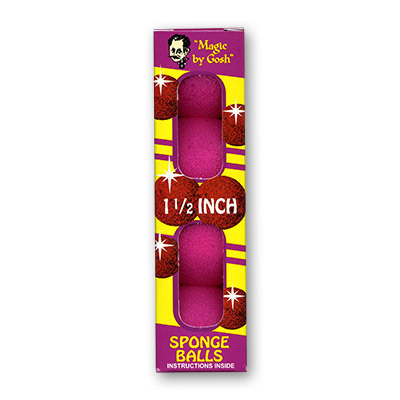 1.5" Regular Sponge Balls (Pink) Pack of 4 from Magic by Gosh