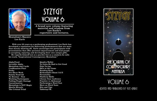 SYZYGY - Volume 6, limited to 200 copies color