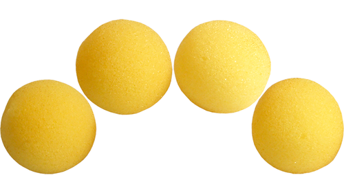 1.5 inch Super Soft Sponge Balls (Yellow) Pack of 4 from Magic by Gosh YEL