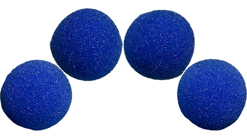 1.5 inch Super Soft Sponge Balls (Blue) Pack of 4 from Magic by Gosh BLUE