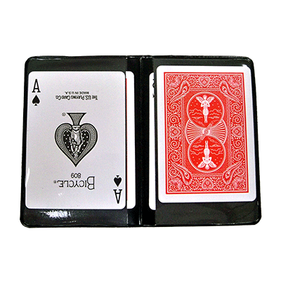Plastic Wallet for Cards w/extra pocket (Black & Clear pockets)