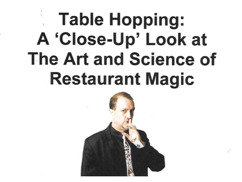 Lecture Notes: Table Hopping, the Art & Science of Restaurant Magic By ...