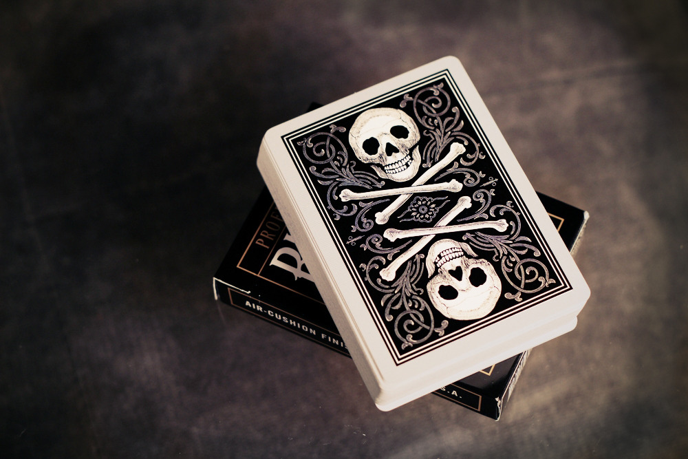 Skull & Bones Playing Cards RED Cambric