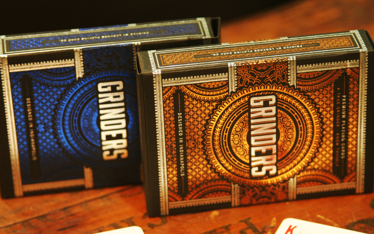 GRINDERS Playing Cards BLUE