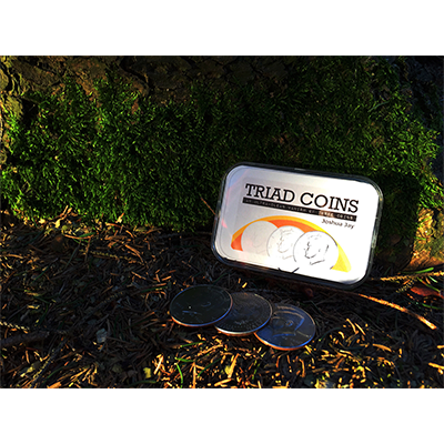 Triad Coins (US Gimmick and Online Video Instructions) by Joshua Jay