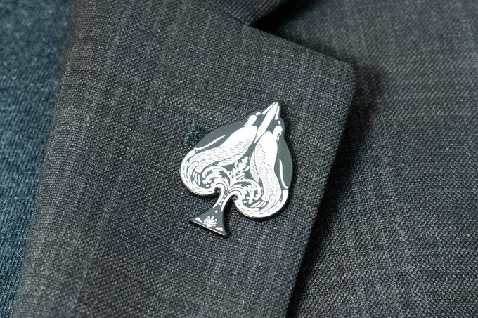 Emperor Playing Cards Enamel Spade Pin