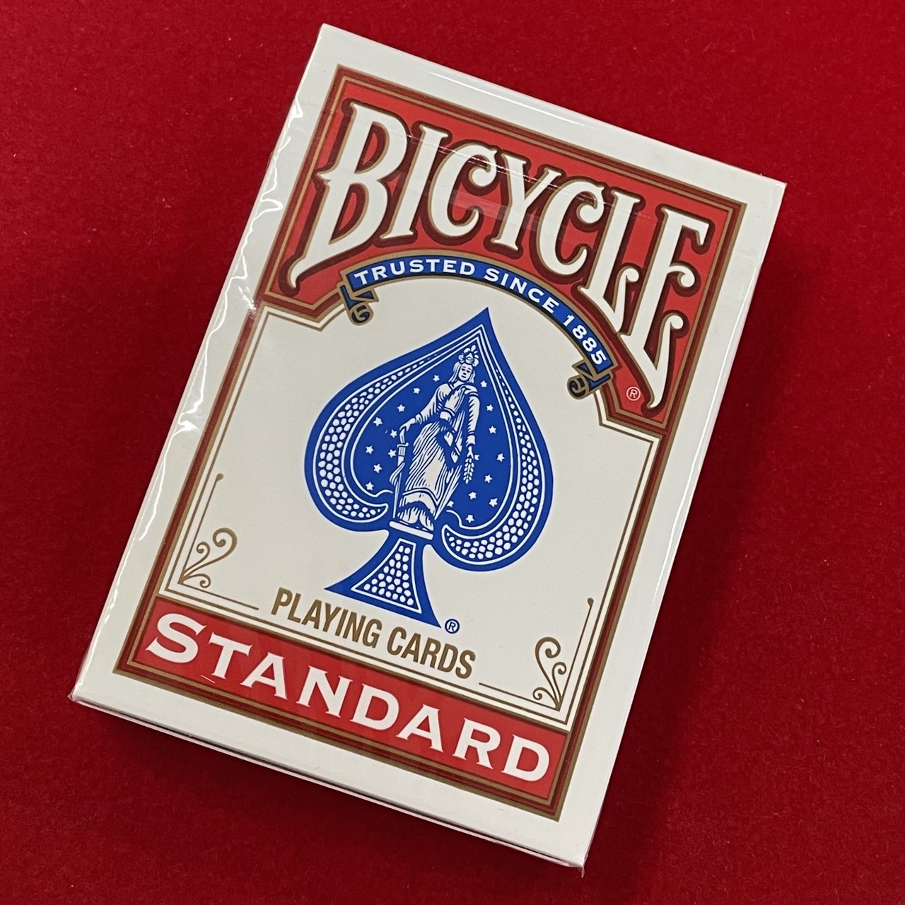 The Finnegan Magic Co. Fearless Factory Sealed Bicycle Blank Face Deck, in Red or Blue Red, Blue