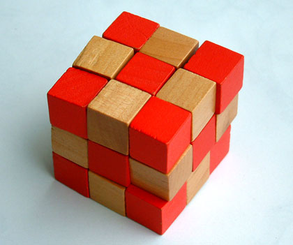 Snake Cube Puzzle Red