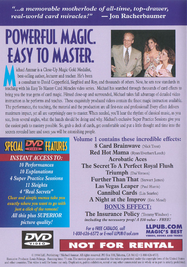 Michael Ammar - Easy to Master Card Miracles - Volume 1