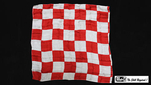 Production Hanky Chess Board Red and White (21" x 21") by Mr. Magic