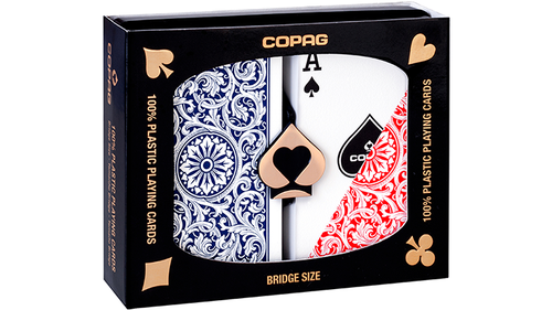 Copag 1546 Plastic Playing Cards Bridge Size Regular Index Red/Blue ...