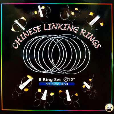 Chinese Linking Rings (12 inch, STAINLESS STEEL) by Vincenzo Difatta