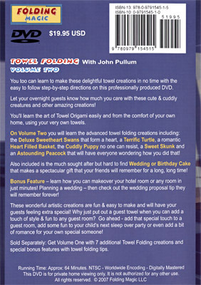 Towel Folding by John Pullum - Volume 2 - DVD