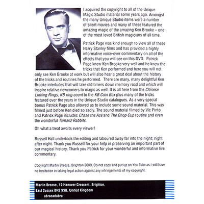 Visions of Ken Brooke by Martin Breese - DVD