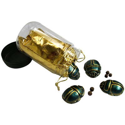 Four Dung Beetle Scarab Shells (Green)