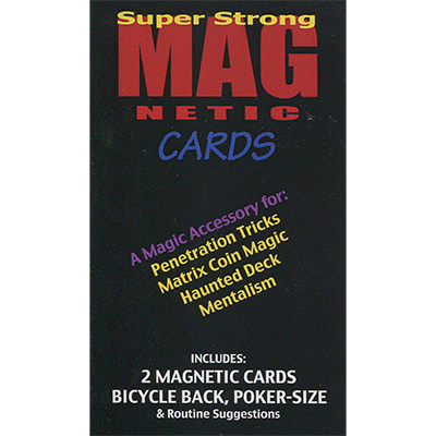 Magnetic Cards (2 pack/Red & Blue) by Chazpro Magic.