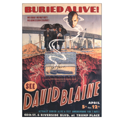 Buried Alive Autographed Poster (Limited Edition) by David Blaine