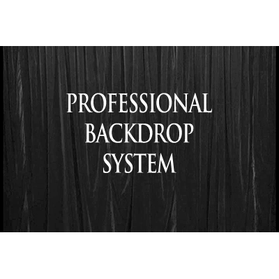 Professional Backdrop System (Black with Deluxe Curtain)