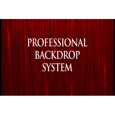 Professional Backdrop System (Red with Deluxe Curtain)