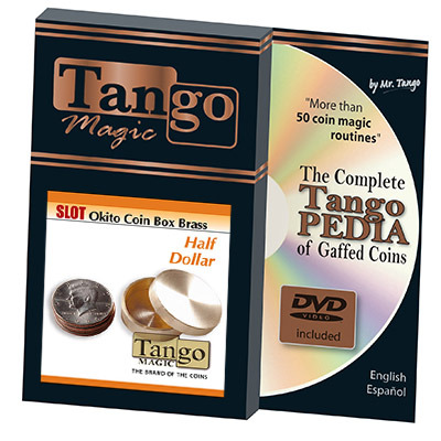 Slot Okito Coin Box Brass Half Dollar (B0019) by Tango -Trick