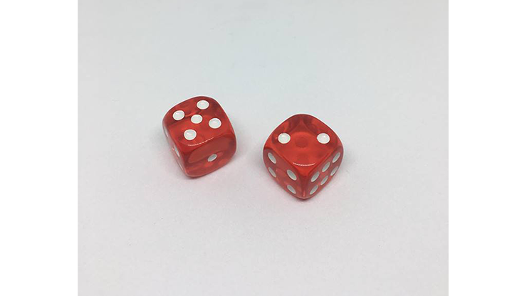 Dice Without Two CLEAR RED (2 Dice Set) by Nahuel Olivera Magic and ...