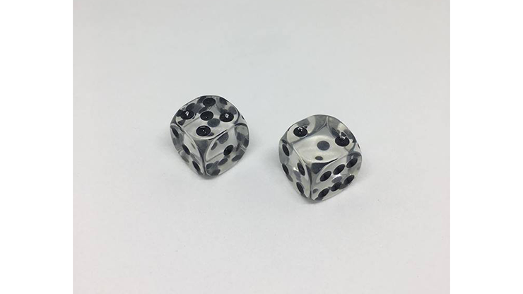 Dice Without Two CLEAR CRYSTAL (2 Dice Set) by Nahuel Olivera Magic and Aton Games