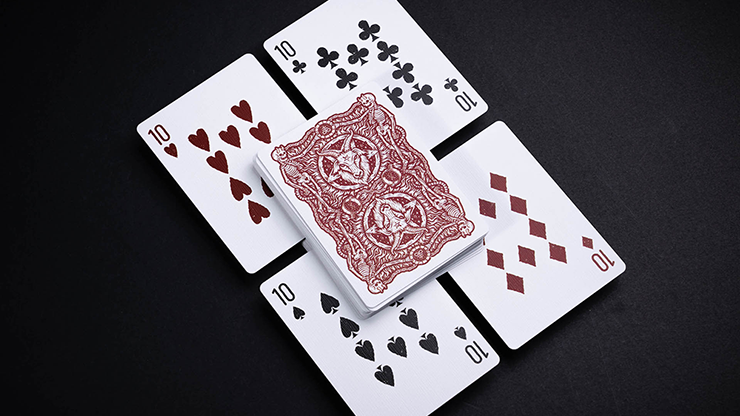 666 Red Playing Cards by Riffle Shuffle