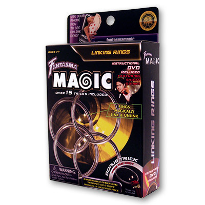 Linking Rings ( 4 Ring Set and Instructions ) by Fantasma Magic