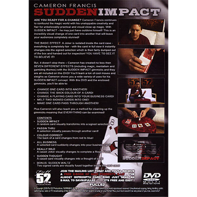 Sudden Impact (Gimmicks and Online Instructions) by Francis Cameron