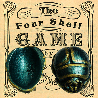 Four Dung Beetle Scarab Shells (Green)