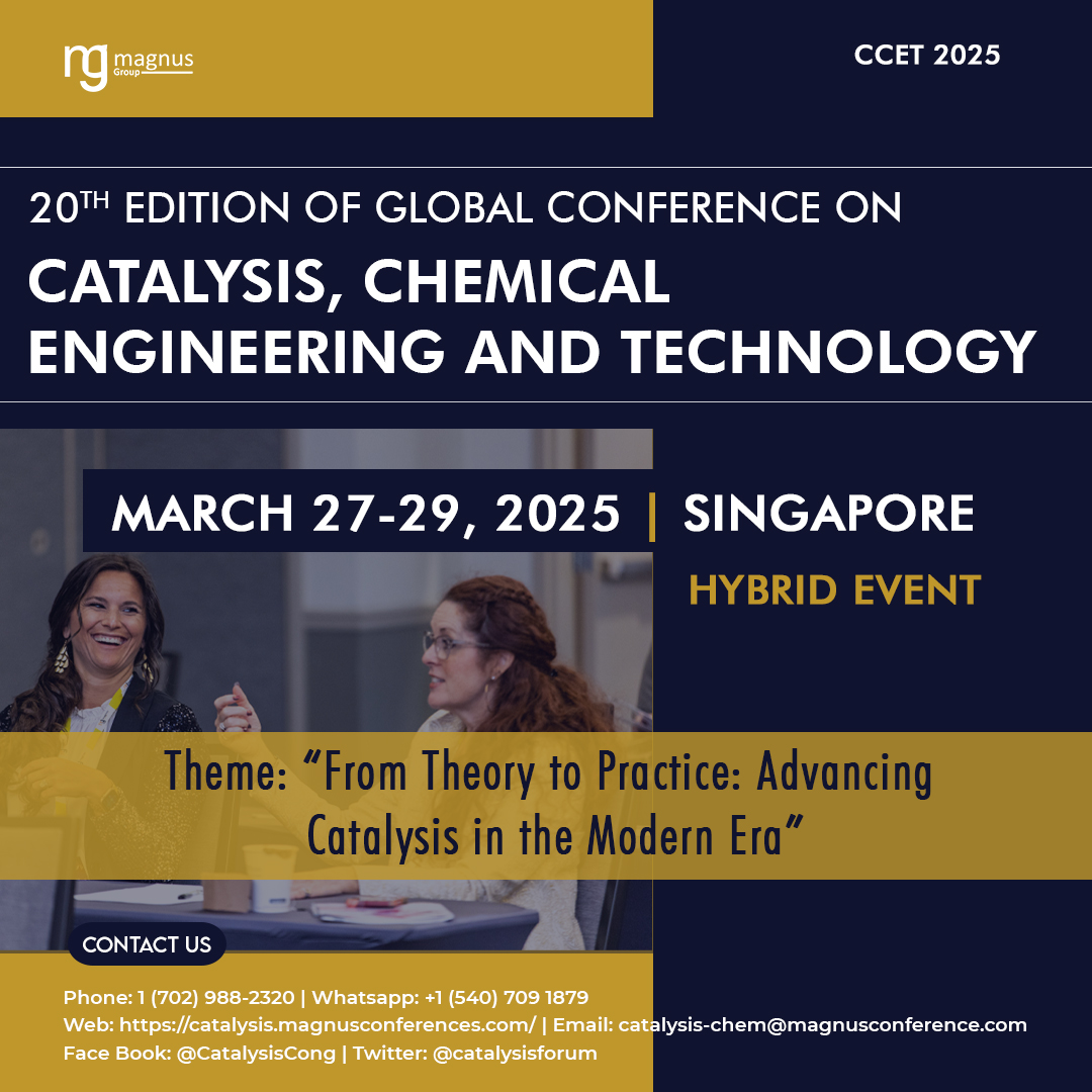 mar thu 27 20th edition of the global conference on catalysis chemical ...