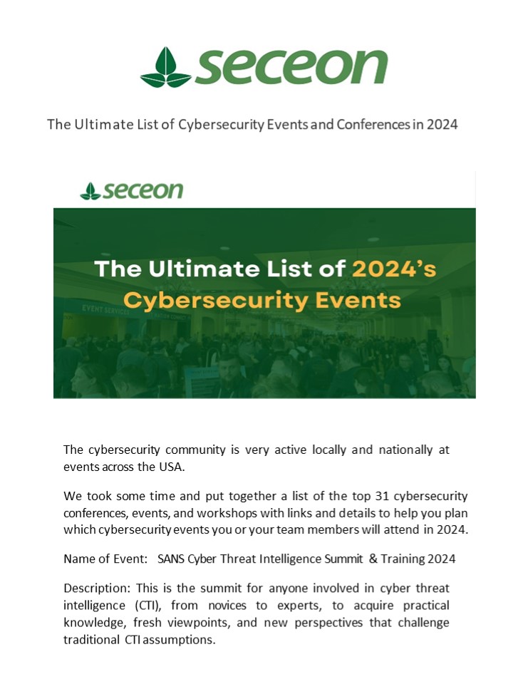 The Ultimate List of Cybersecurity Events and Conferences in 2024 presentation | free to download