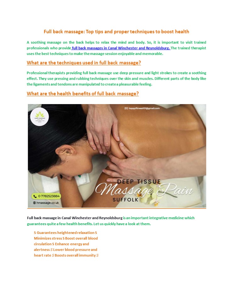 Full back massage: Top tips and proper techniques to boost health ...