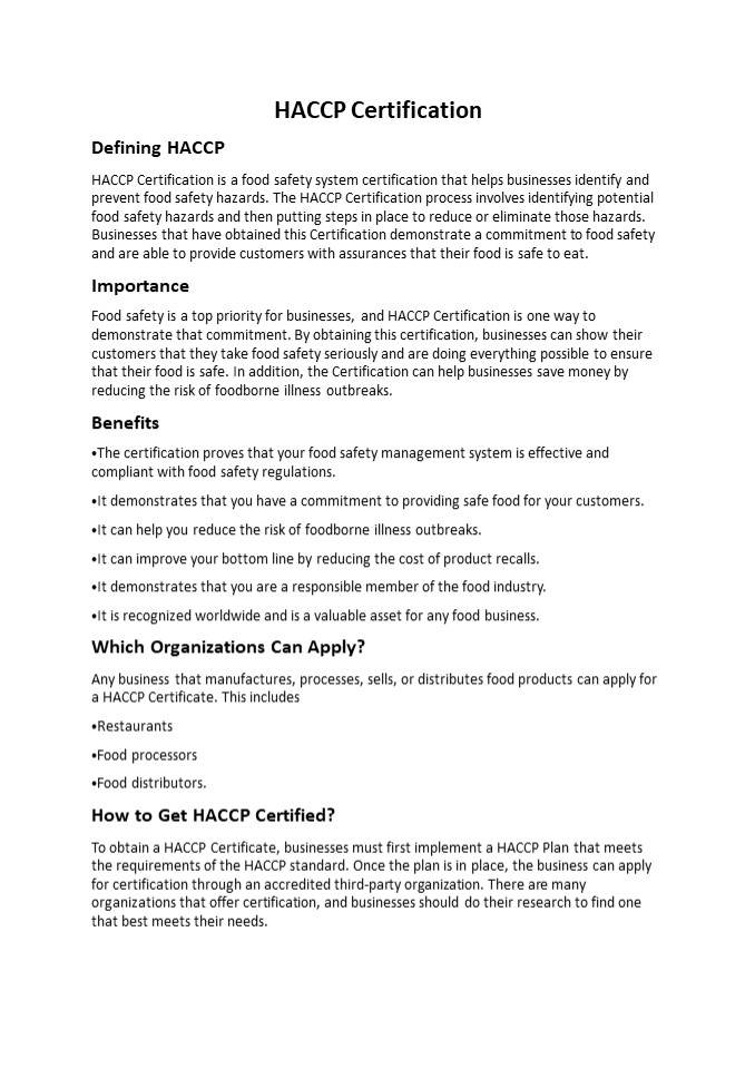 PPT – HACCP Certification PowerPoint presentation | free to download - id: 98aa01-Y2NiN