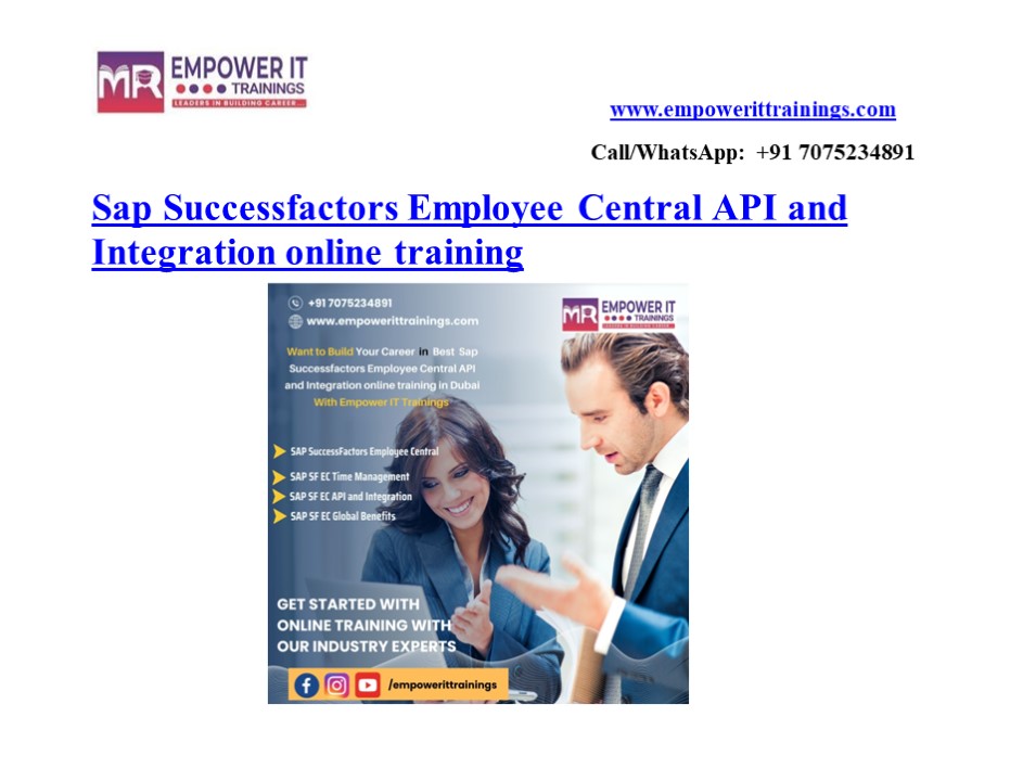 Sap Successfactors Employee Central API and Integration online training ...