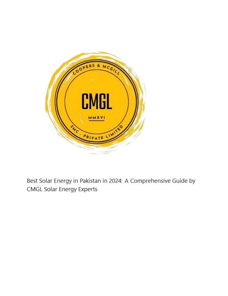 Best Solar Energy in Pakistan in 2024: A Comprehensive Guide by CMGL ...