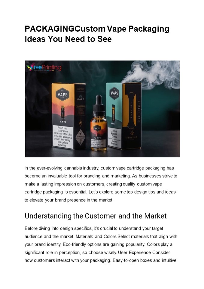 PACKAGINGCustom Vape Packaging Ideas You Need to See presentation ...