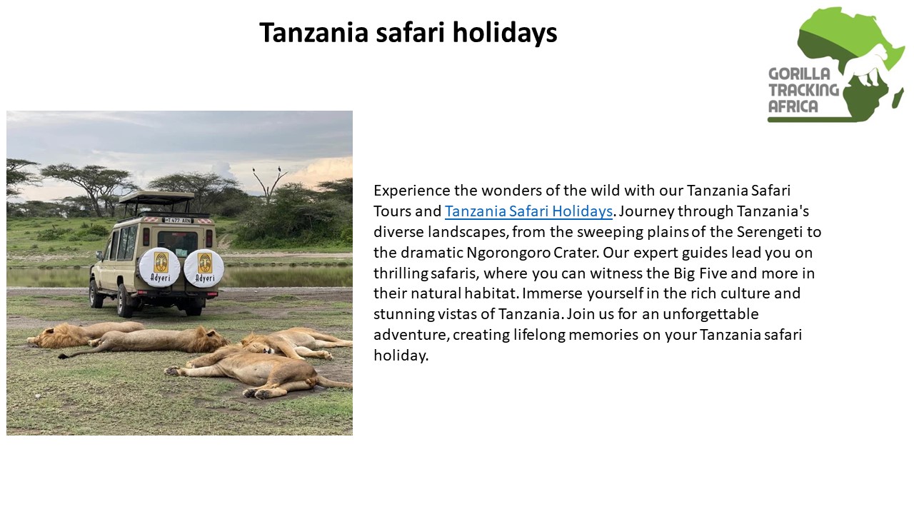 PPT – Tanzania safari holidays PowerPoint presentation | free to download - id: 98cba1-NWE1Y