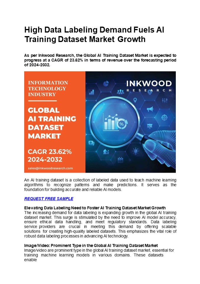 High Data Labeling Demand Fuels AI Training Dataset Market Growth ...