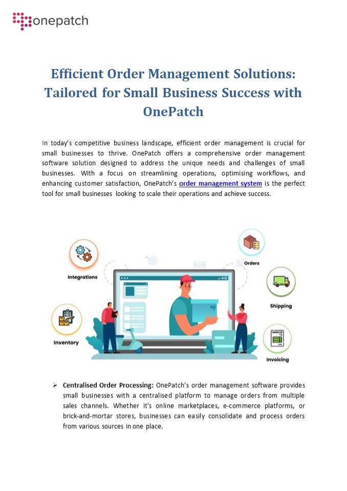 PPT – Efficient Order Management Solutions: Tailored for Small Business ...