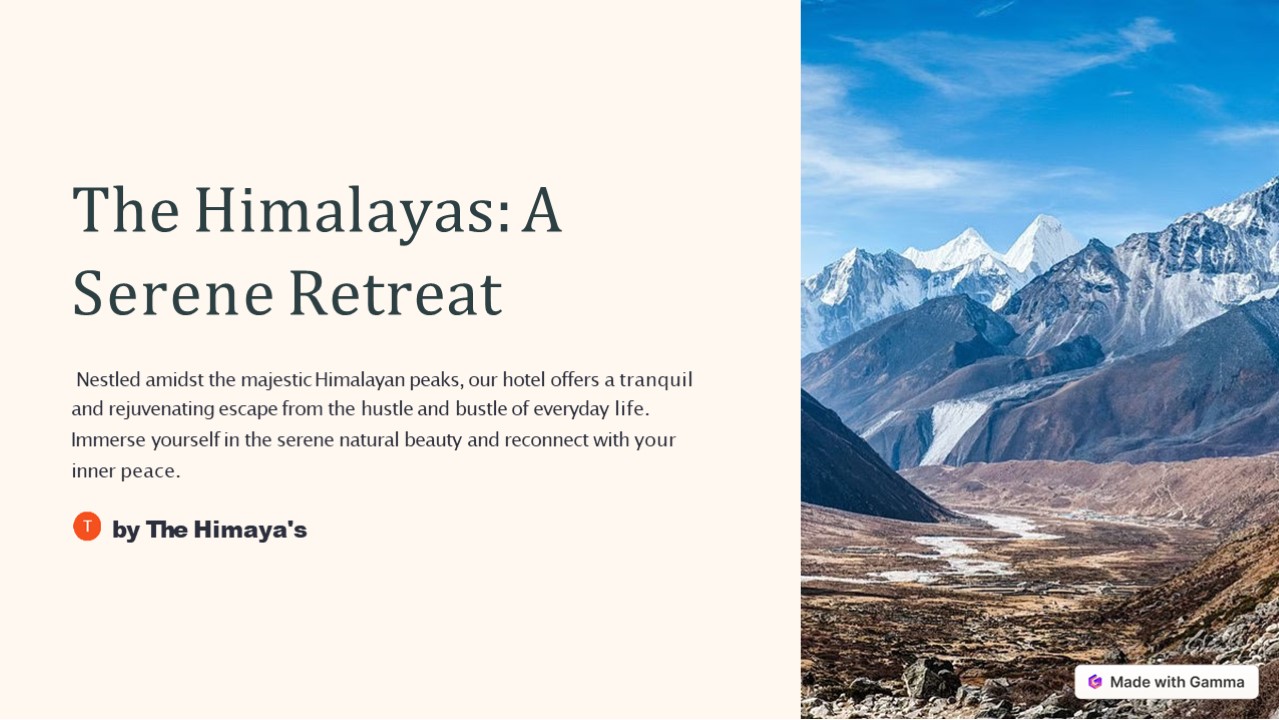The Himalayas: A Serene Retreat presentation | free to download