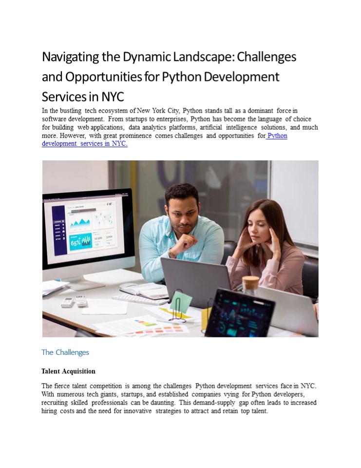 Navigating the Dynamic Landscape: Challenges and Opportunities for ...