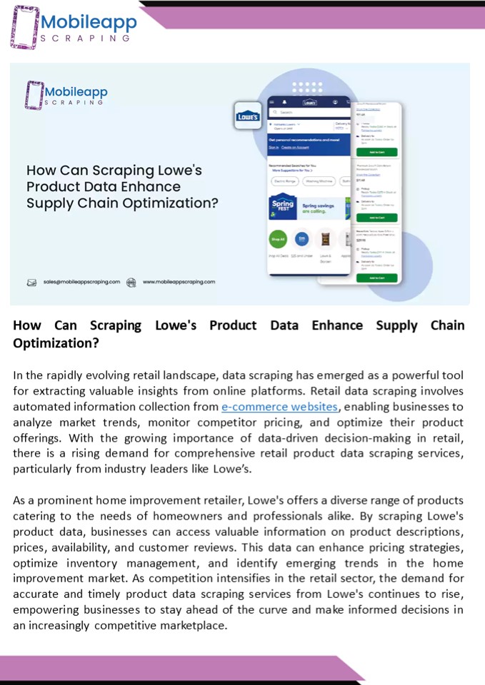 How Can Scraping Lowes Product Data Enhance Supply Chain Optimization ...