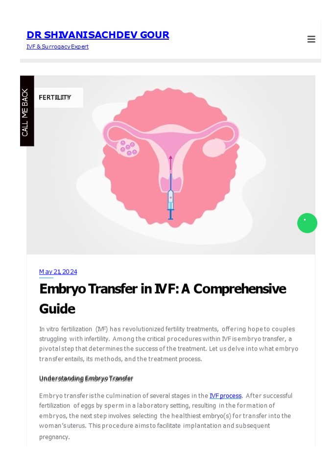 Embryo Transfer in IVF: A Comprehensive Guide presentation | free to download