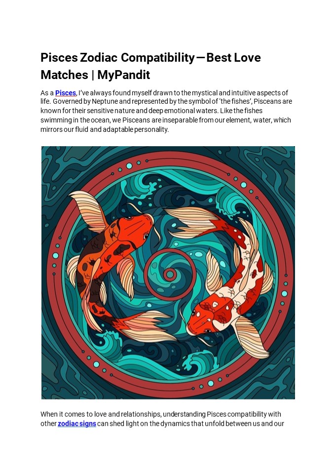 PPT – Pisces Zodiac Compatibility - Discover Your Perfect Love Match ...