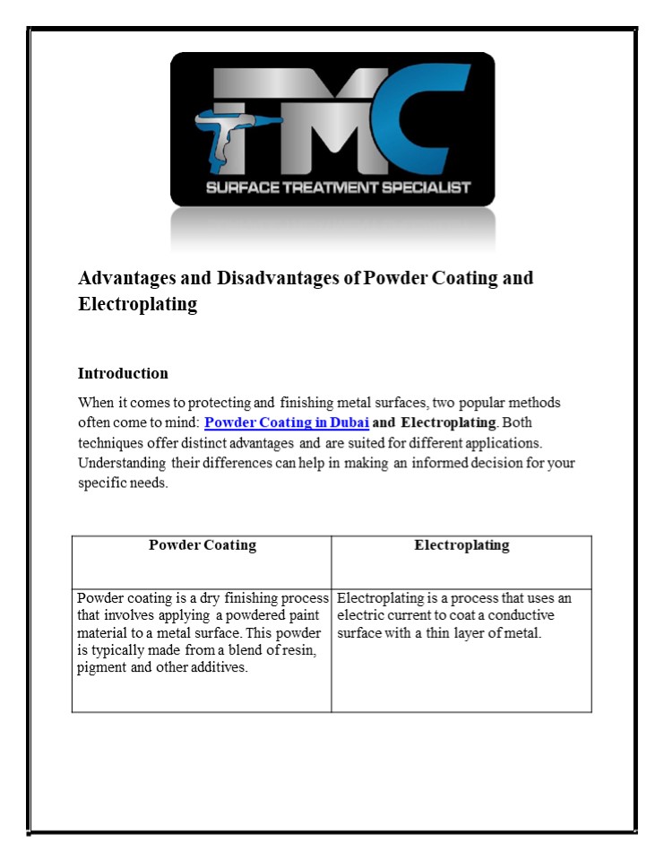 Advantages and Disadvantages of Powder Coating and Electroplating ...