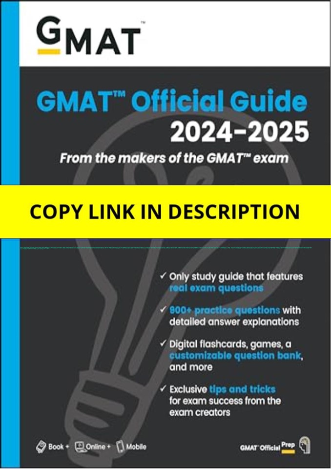 PDF GMAT Official Guide 2024-2025: Book + Online Question Bank (GMAT ...
