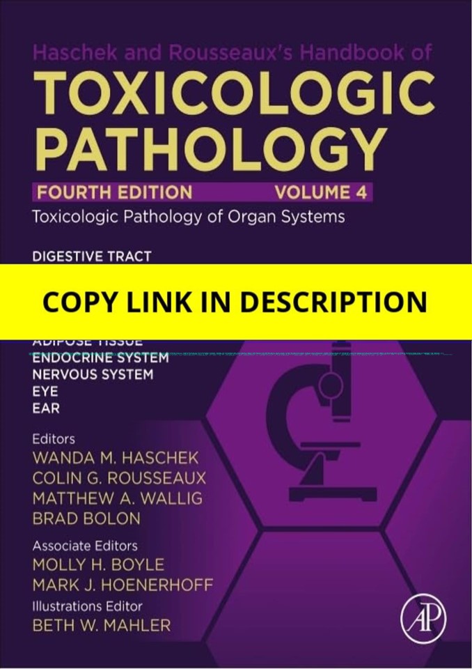 (PDF) Haschek and Rousseaux's Handbook of Toxicologic Pathology, Volume 4: Toxicologic Pathology ...