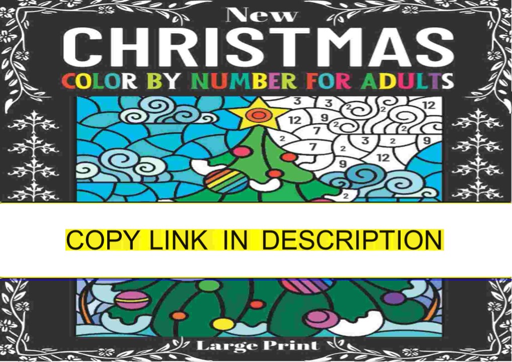 Download Book [PDF] Large print Adult Color by Number Christmas: Color ...