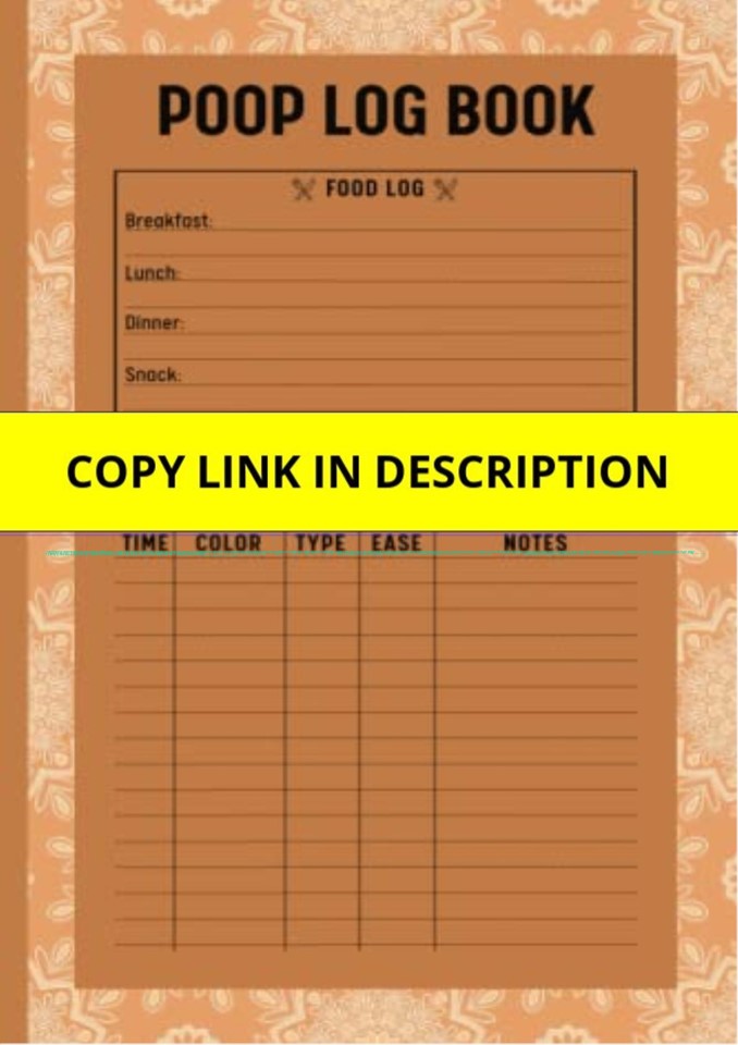 (PDF) Poop Log Book: A Poop Tracker Journal for Adults with Food Intake ...